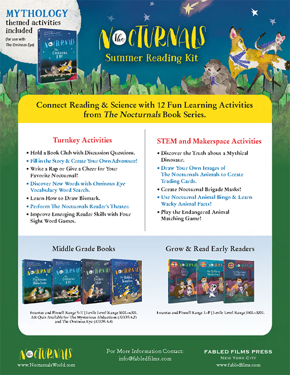 Nocturnals Activity Kits - © 2015-2019 Fabled Films LLC and Fabled ...